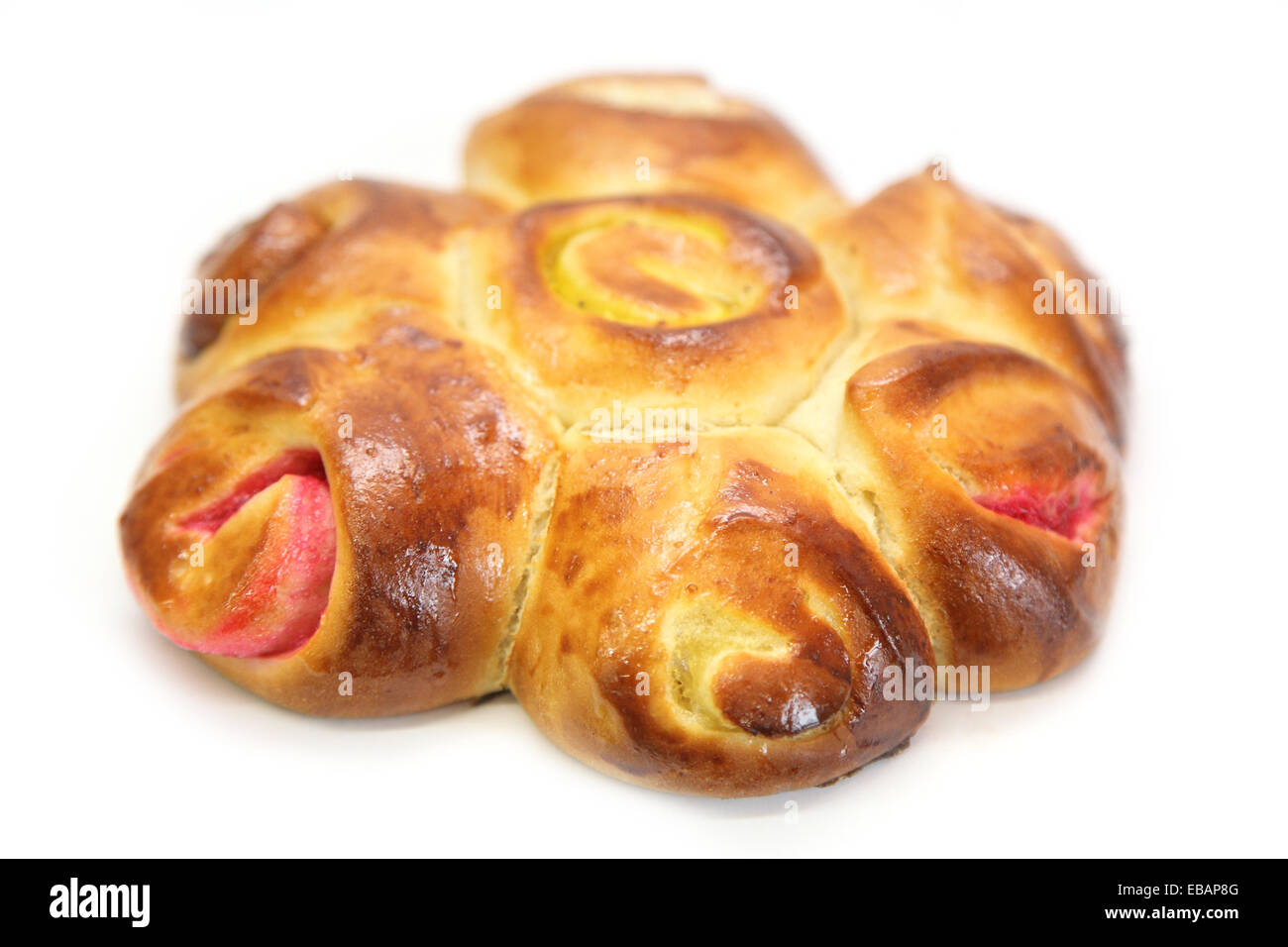jam bun isolated on white Stock Photo - Alamy