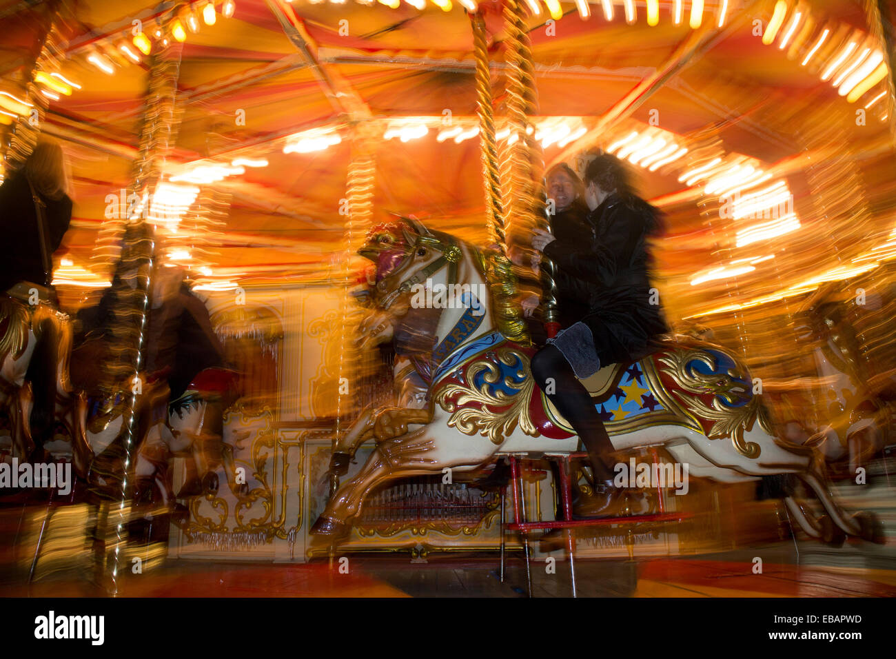 A traditional carousel ride at the Warwick Victorian Evening Stock ...