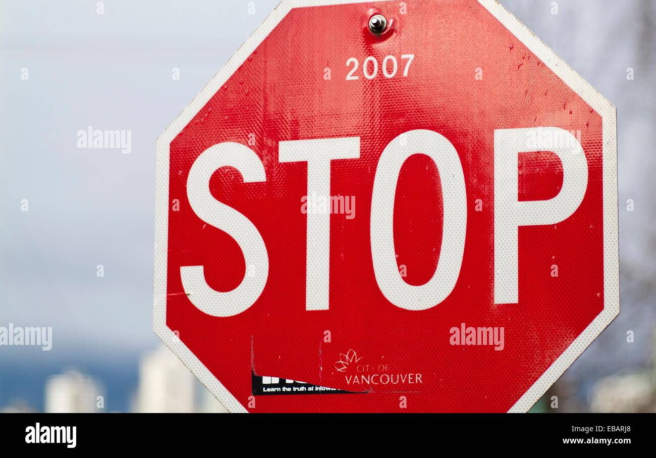 British Columbia Canada Stop Sign High Resolution Stock Photography and ...