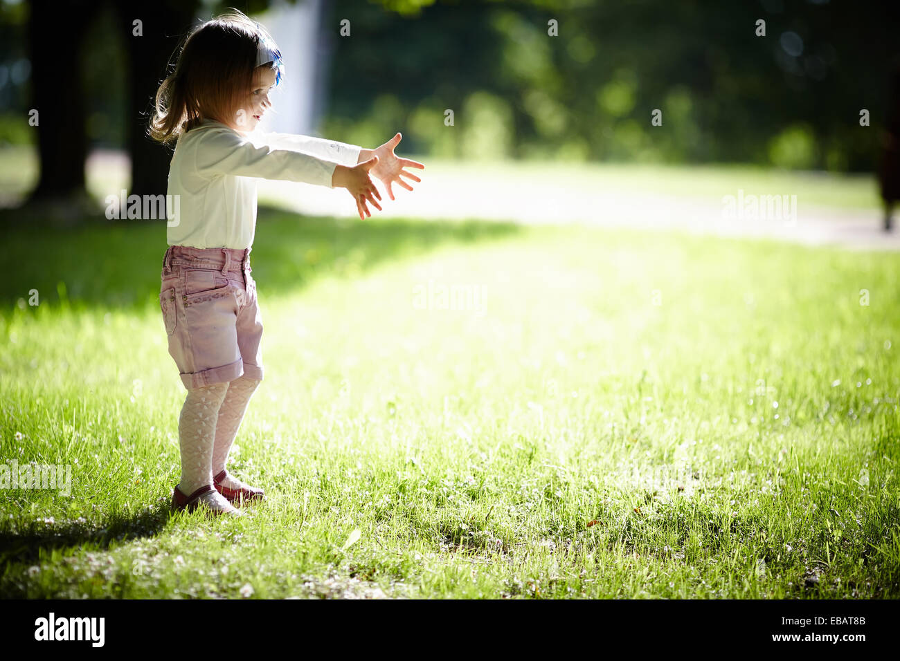 cute beautiful girl outdoor portrait Stock Photo - Alamy