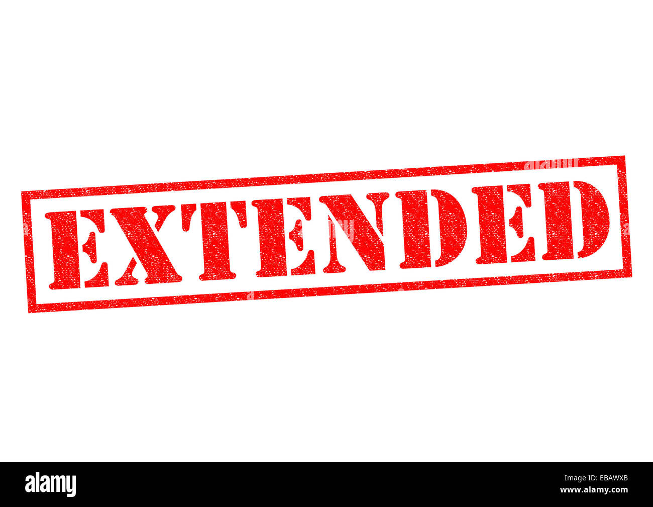 EXTENDED red Rubber Stamp over a white background Stock Photo - Alamy