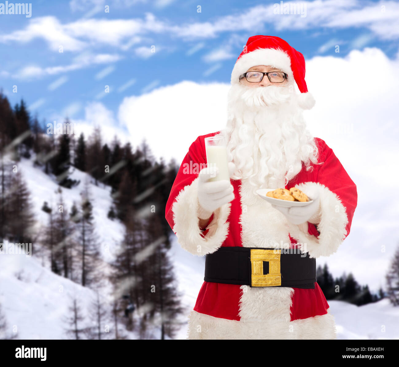 Santa milk and cookies hi-res stock photography and images - Alamy