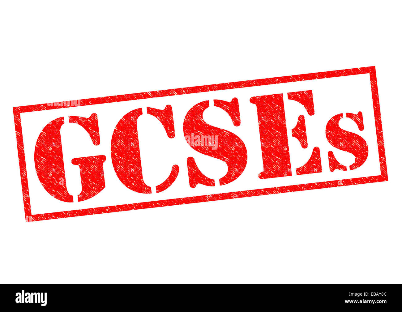 GCSEs red Rubber Stamp over a white background Stock Photo - Alamy