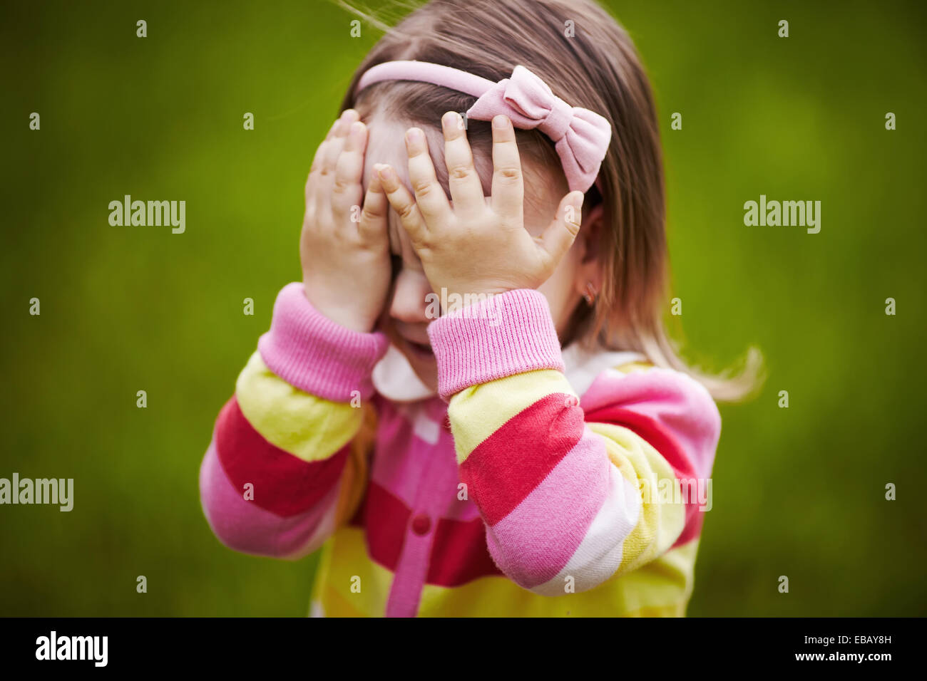 Beautiful woman hiding face black hi-res stock photography and images ...