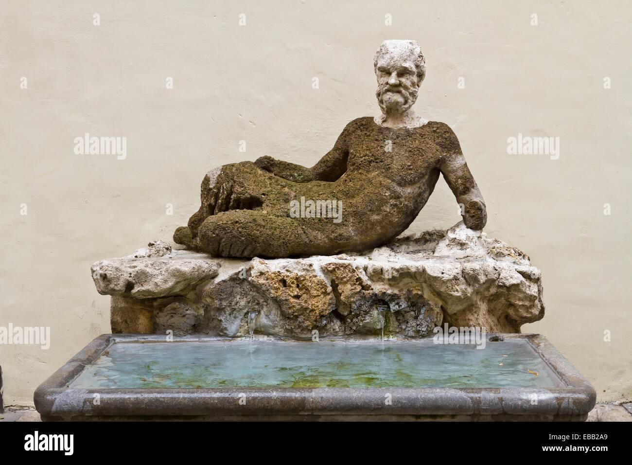 A human figure sculpture near Popolo square in Rome, Italy Stock Photo ...