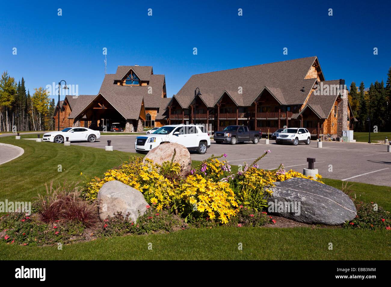 The Elk Ridge Resort main lodge building on Waskasiu Lake Saskatchewan ...