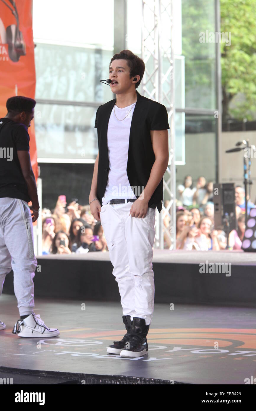 Austin Mahone performing live as part of NBC's Toyota Concert Series ...
