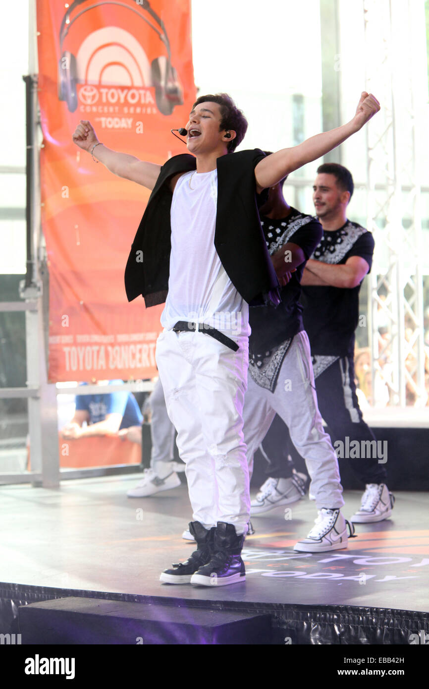 Austin Mahone performing live as part of NBC's Toyota Concert Series ...