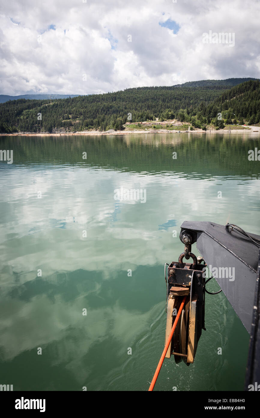 Ferry crossing at The Needles-Fauquier on the Upper Arrow Lake, British ...