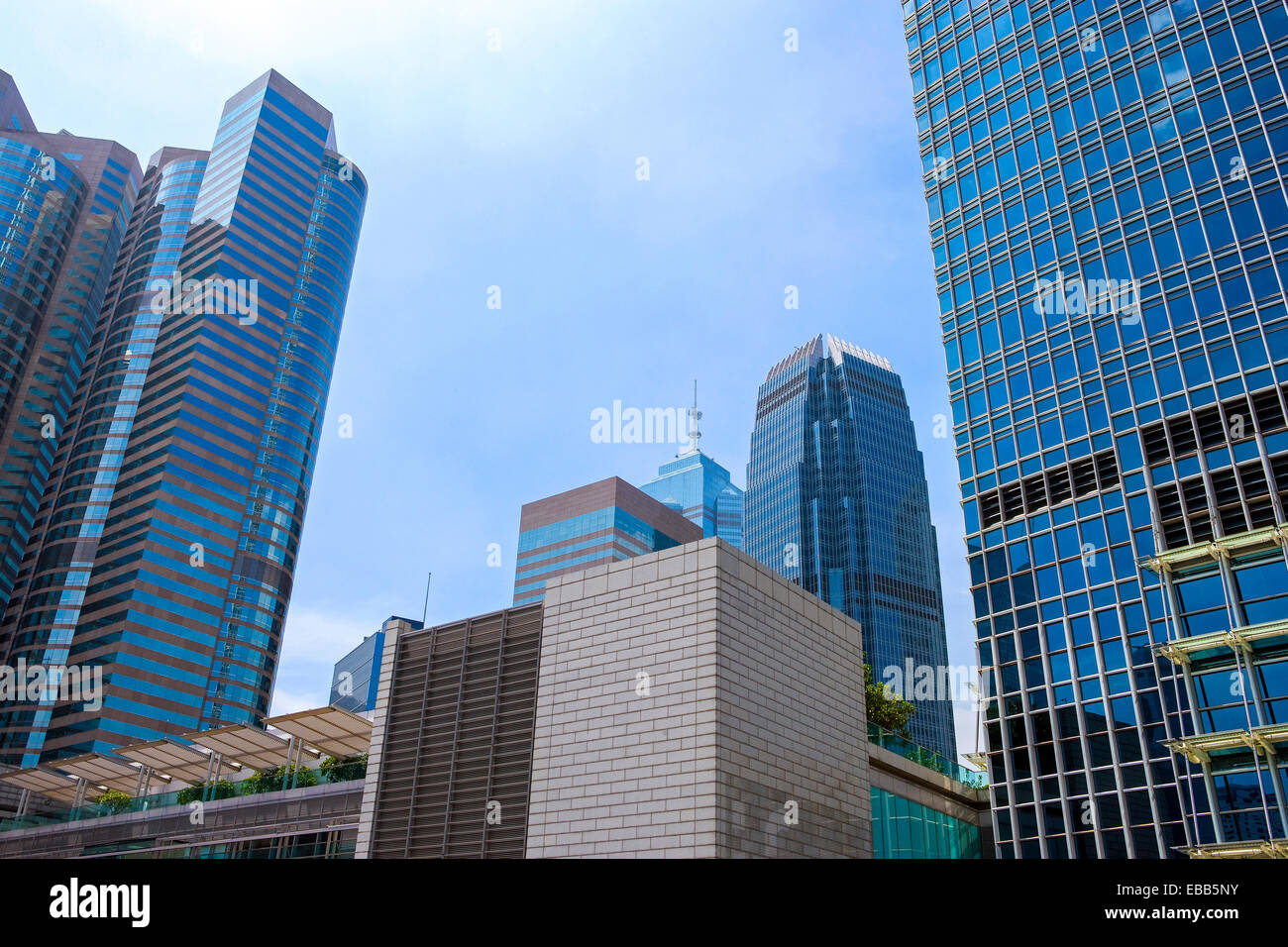 Hong Kong, the buildings of Exchange Square in the new city center ...