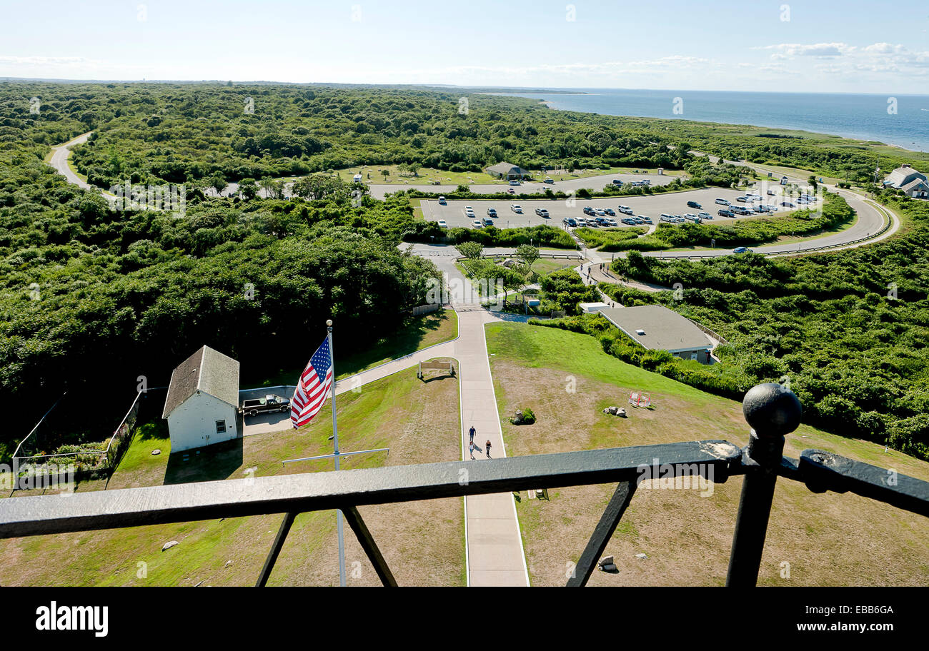 Montauk Point, New York, USA - August 12, 2011: An aerial view of the ...