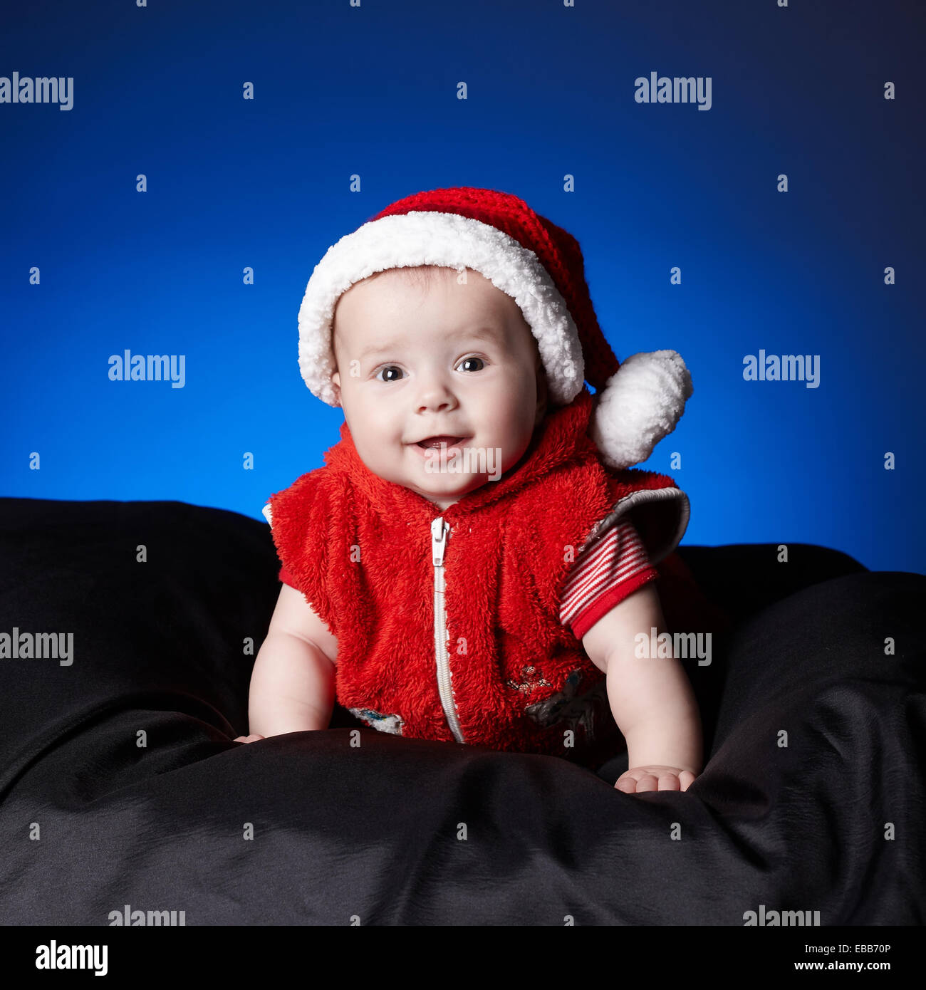 little cute santa portrait Stock Photo - Alamy