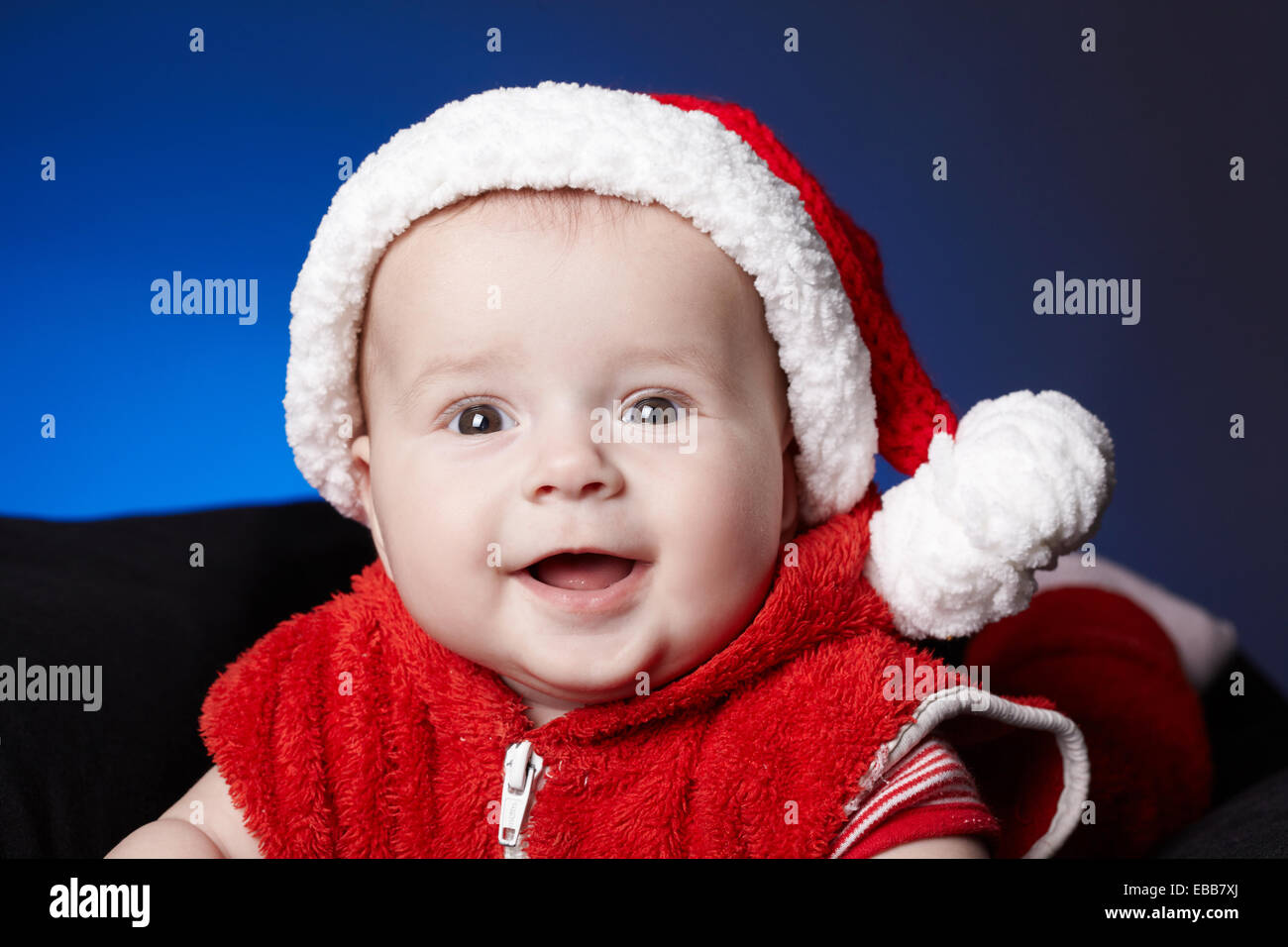 little cute santa portrait Stock Photo - Alamy