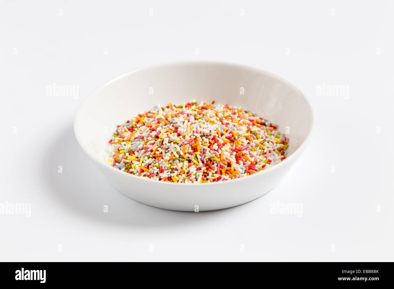 Sugar sprinkles in a bowl as a Cut Stock Photo - Alamy
