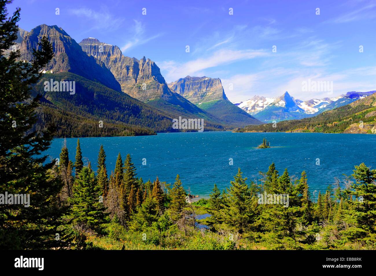St Mary Lake Glacier National Park Montana MT US Stock Photo - Alamy