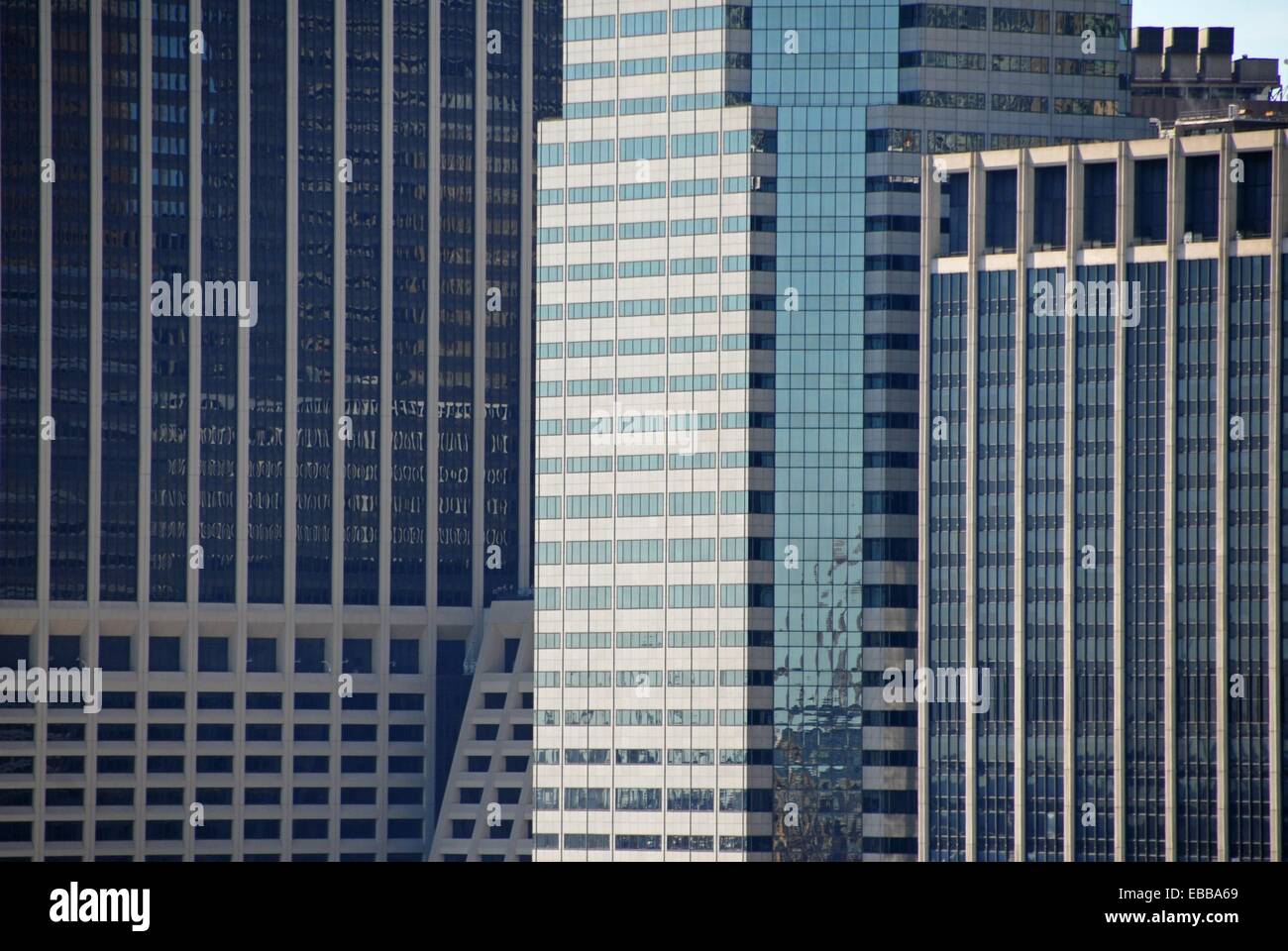 Façades of the 55 Water Street building -on the left, One Financial ...