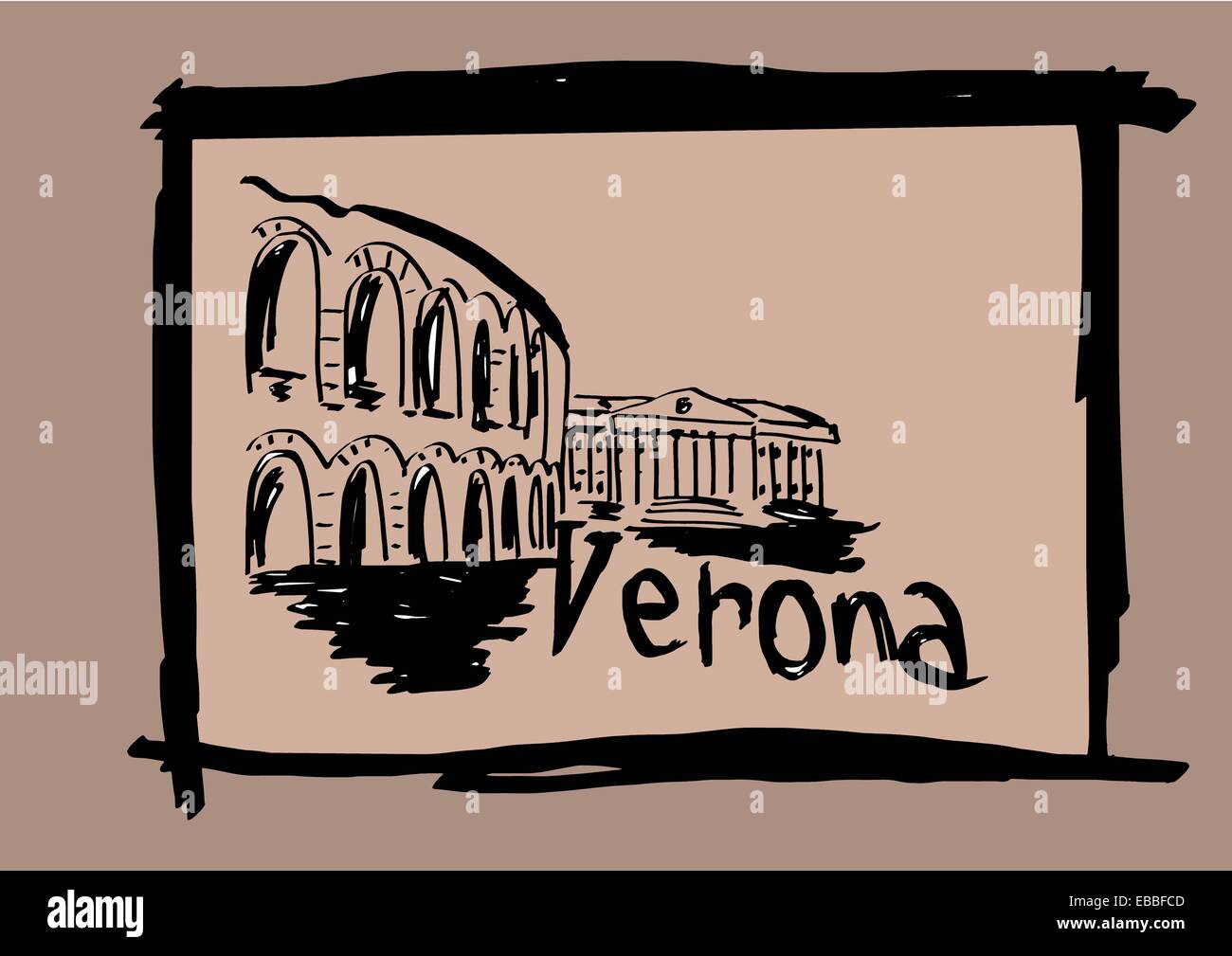 Verona sketch hi-res stock photography and images - Alamy