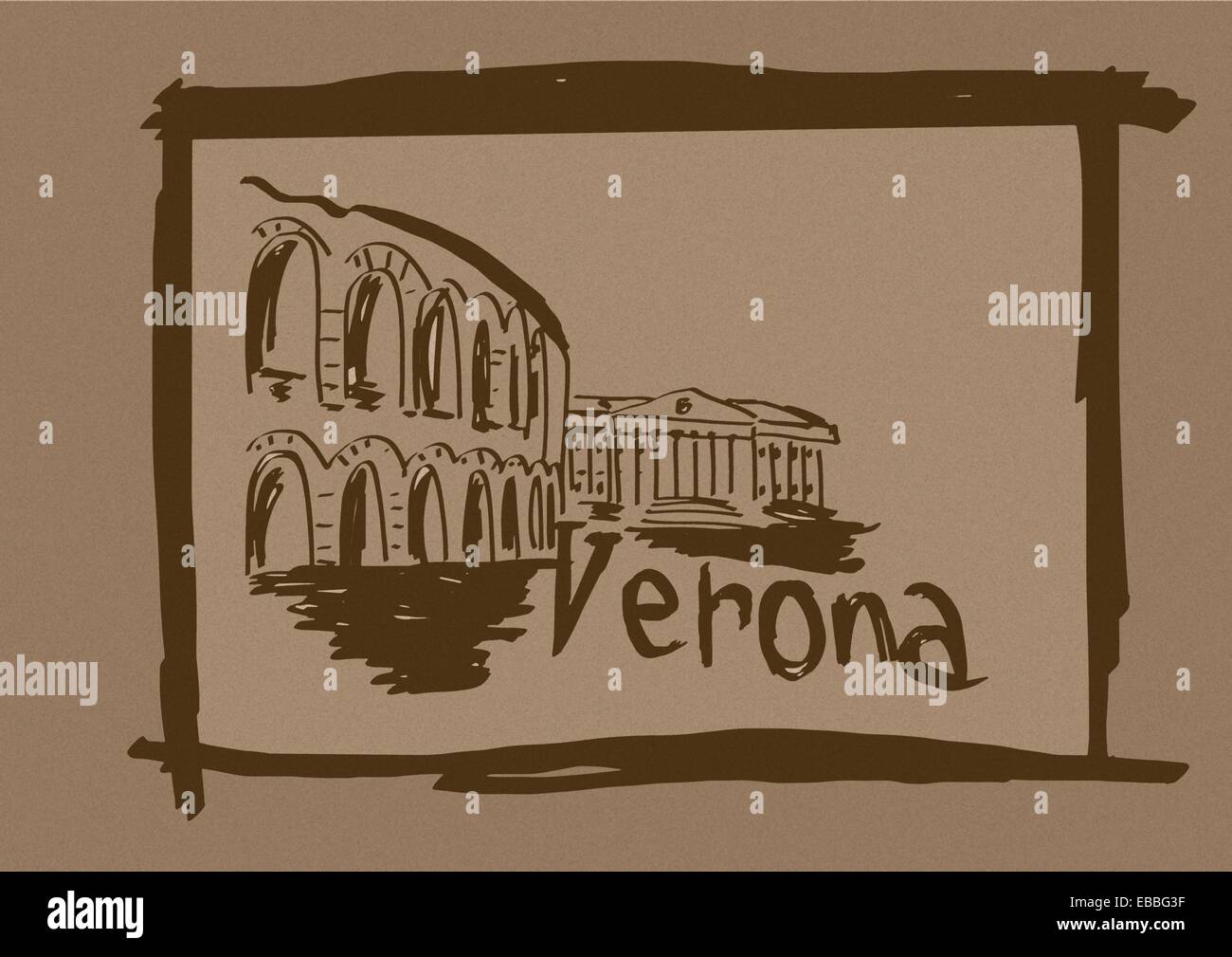 Verona sketch hi-res stock photography and images - Alamy