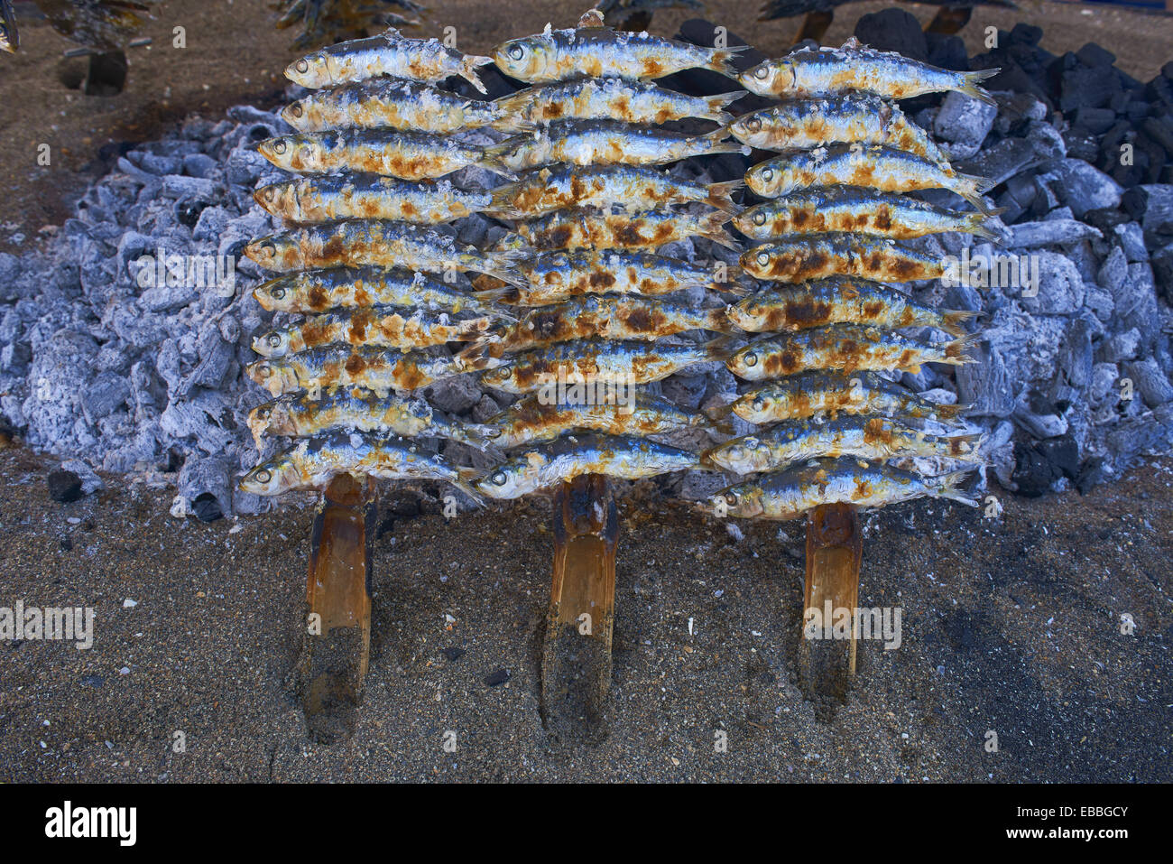 Benalmadena, Grilled sardines, Espeto de Sardinas, Malaga. Andalusia ...