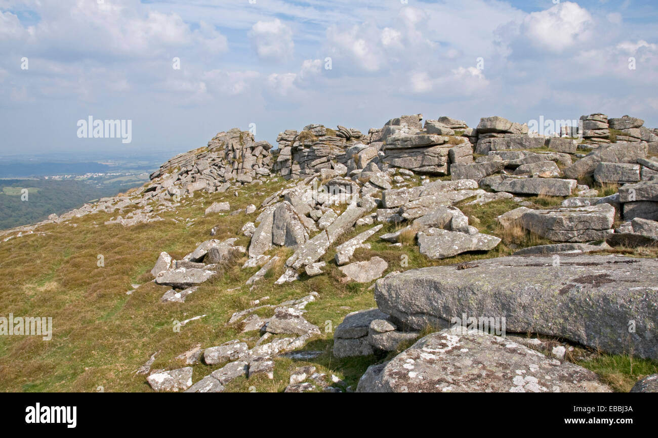 Impressive Dartmoor landscape at Belstone Tor Stock Photo - Alamy
