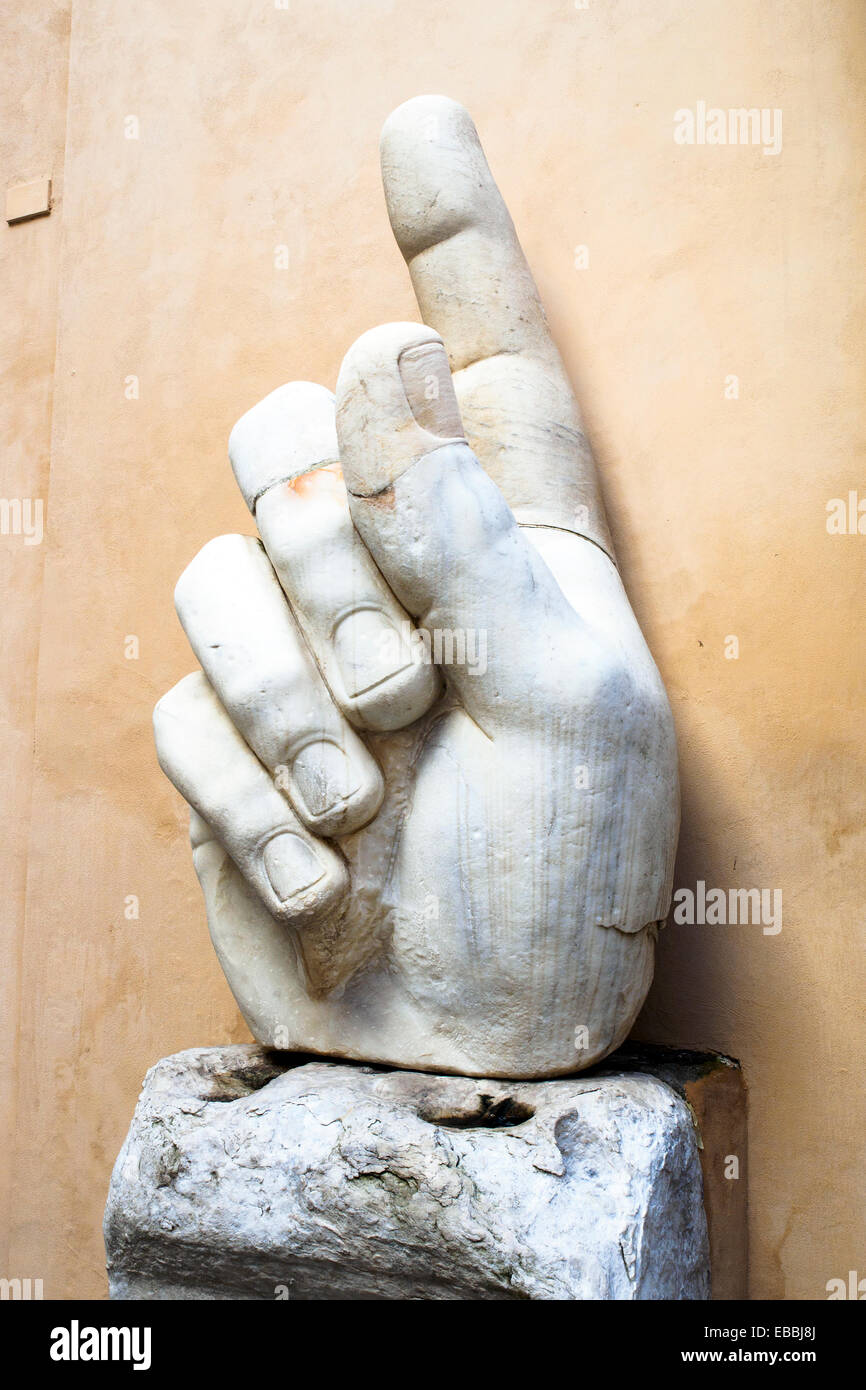 Hand of colossal statue rome hi-res stock photography and images - Alamy