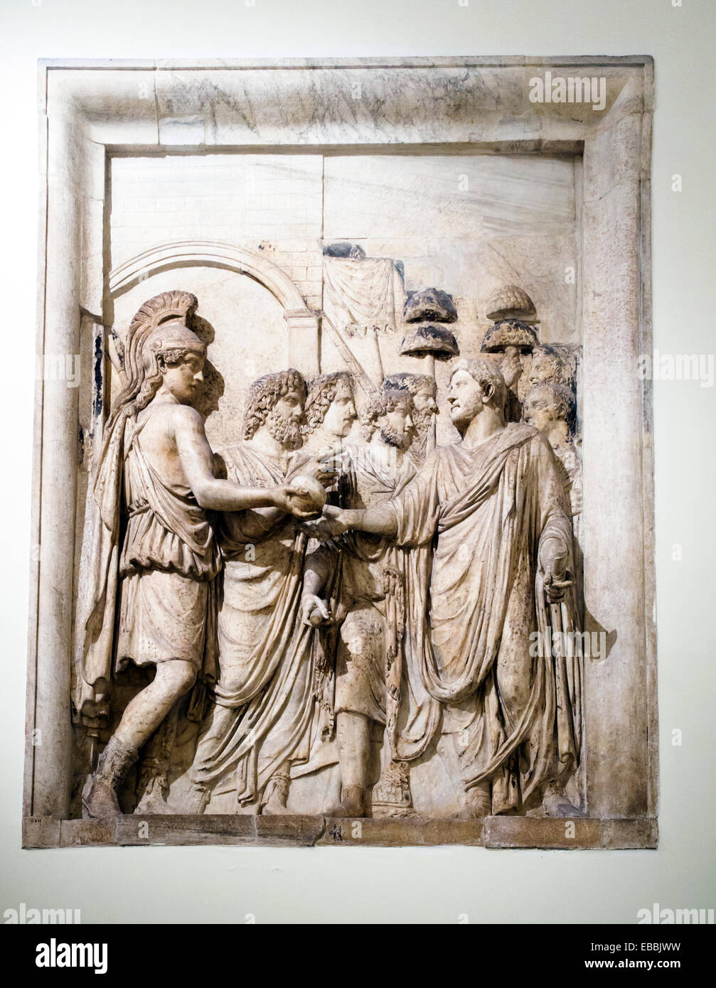 Marble relief from an honorary monument of Adriano (117-138 AD ...