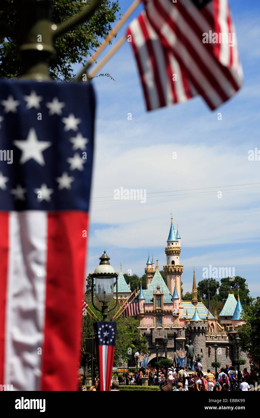 Disneyland usa flag hi-res stock photography and images - Alamy