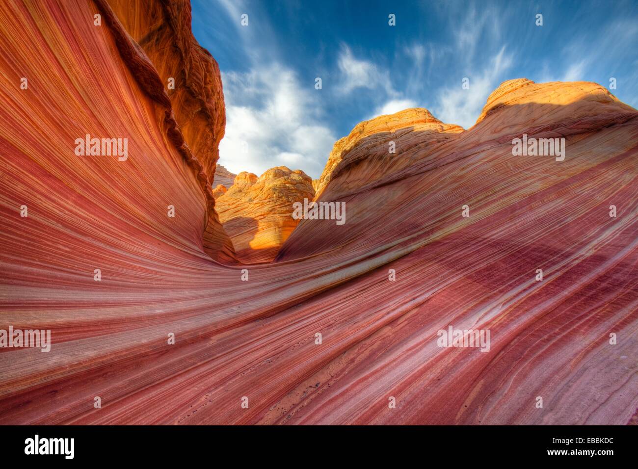 Horizontal image striated rock formation hi-res stock photography and ...