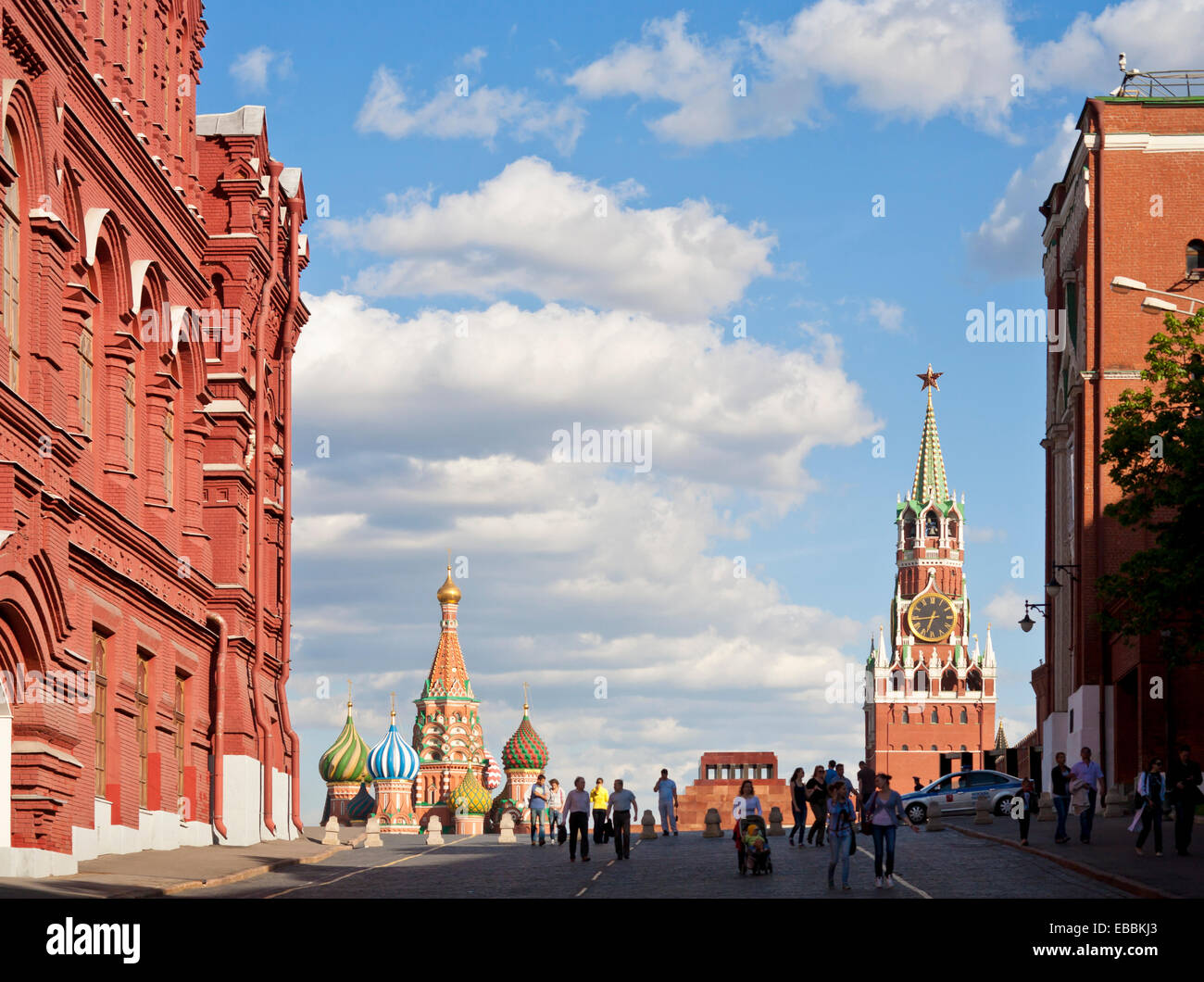 Moscow. Red Square. Kremlin. architecture blue brick building built ...