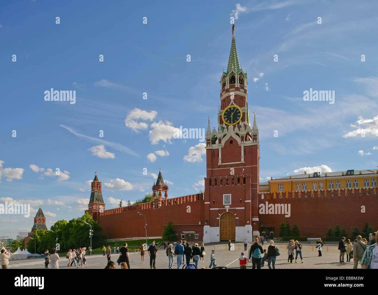 Moscow. Red Square. Kremlin. architecture blue brick building built ...