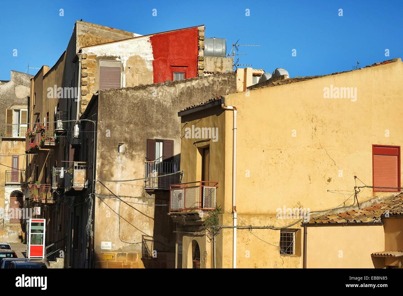 Town view and historical centre, Agrigento, Sicily, Italy Stock Photo ...