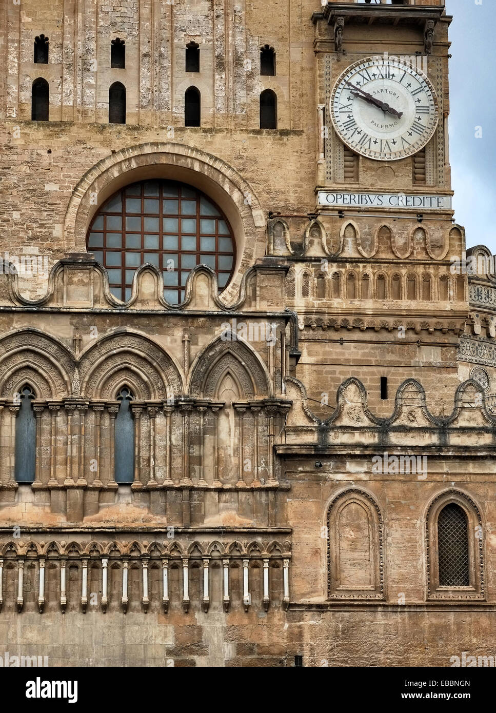 The Cathedral clock, Palermo, Sicily, Italy Stock Photo - Alamy