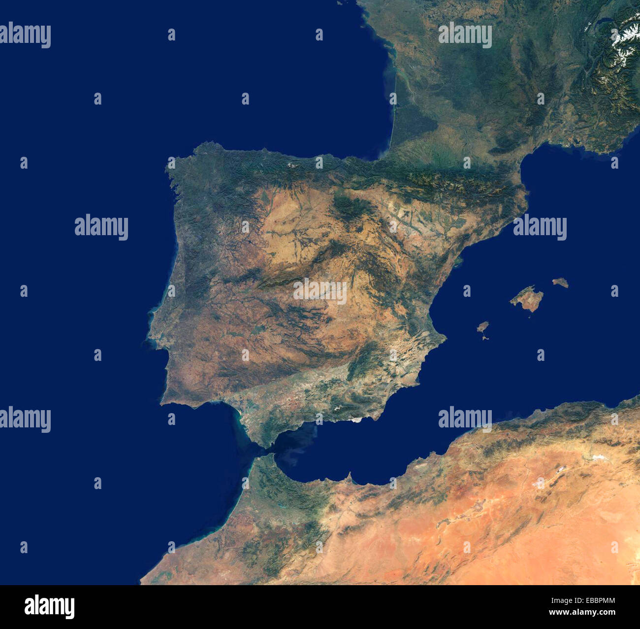 Iberian peninsula aerial satellite image hi-res stock photography and ...
