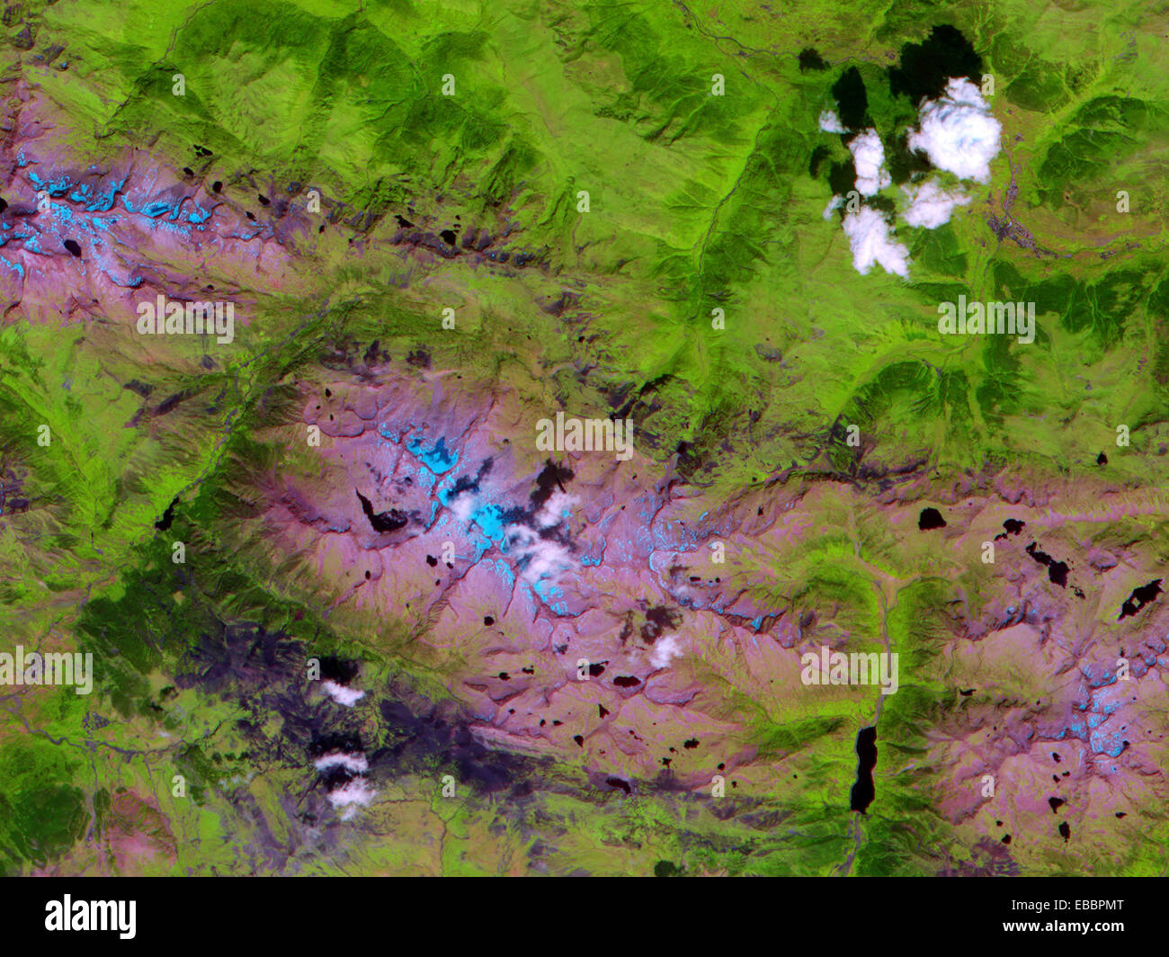 Satellite image of the alps hi-res stock photography and images - Alamy