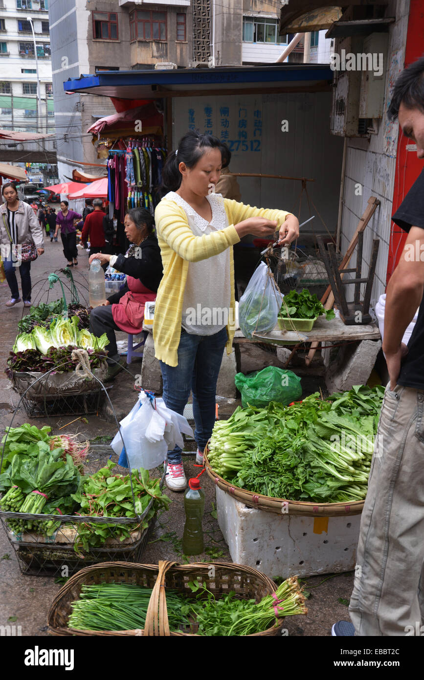 At the down town food market in Guiyang Stock Photo - Alamy