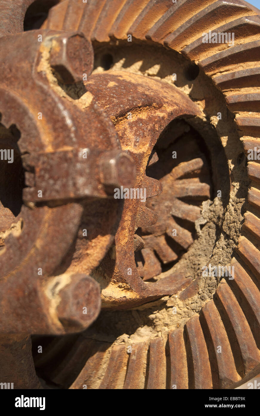 antique objects: old and rusty industrial engine Stock Photo - Alamy