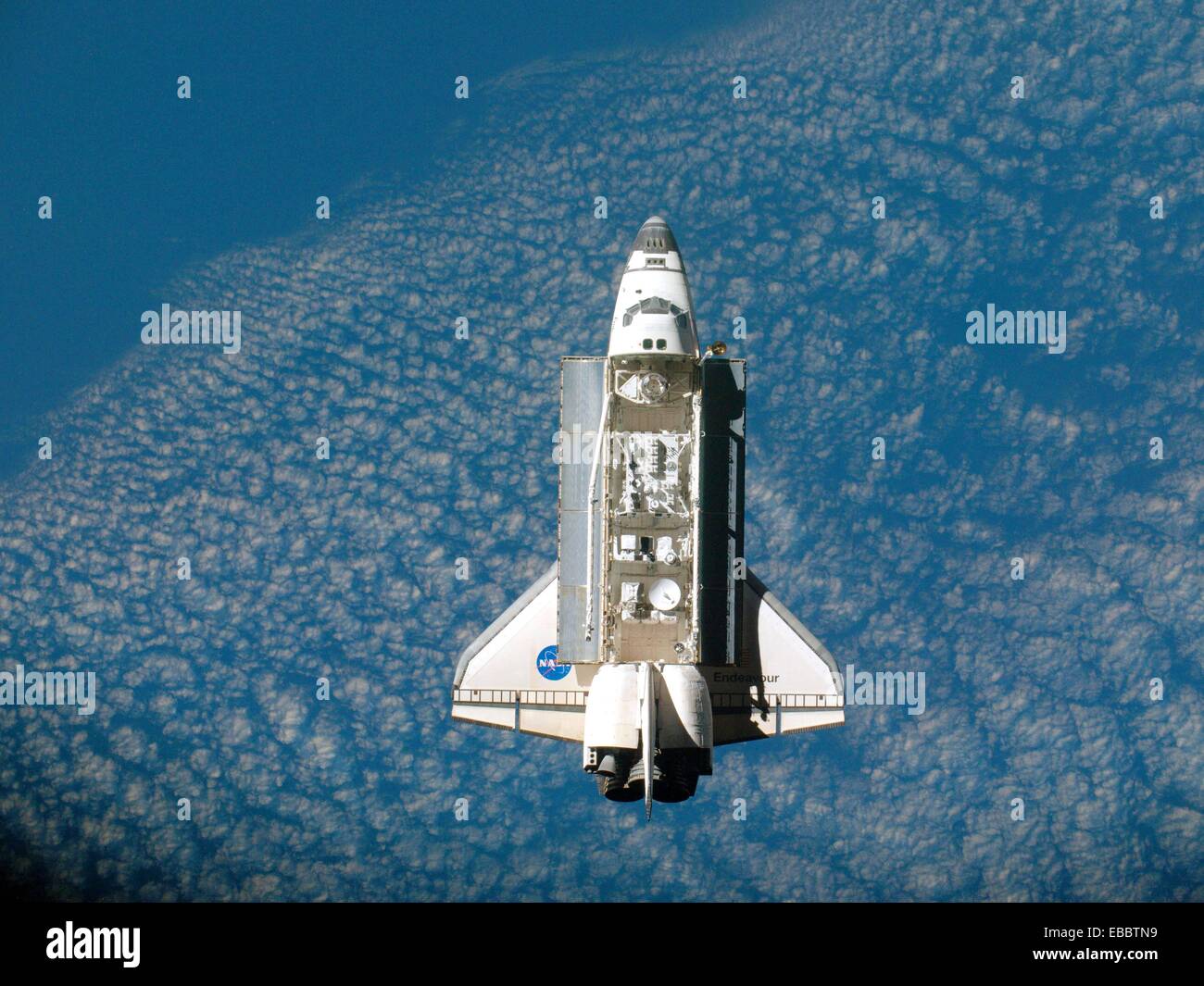 Endeavour photographed as it performs a backflip, officially known as ...