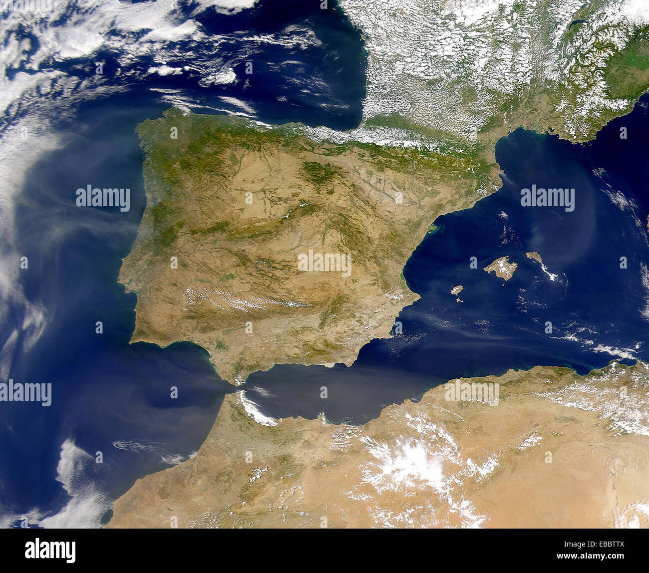 Spain morocco satellite hi-res stock photography and images - Alamy