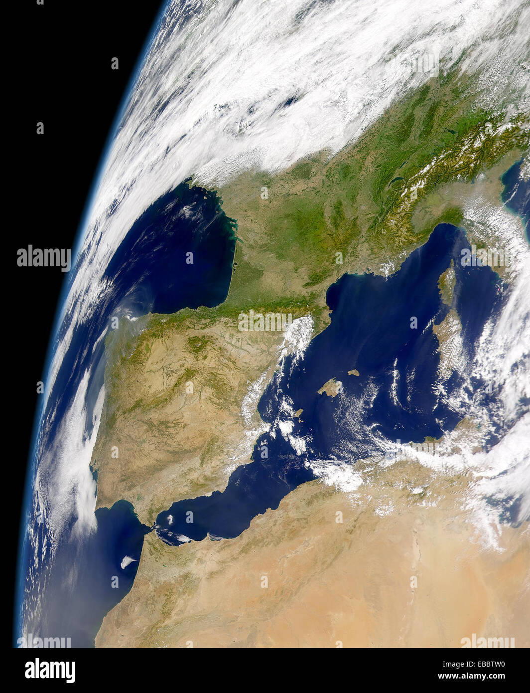 Iberian peninsula aerial satellite image hi-res stock photography and ...