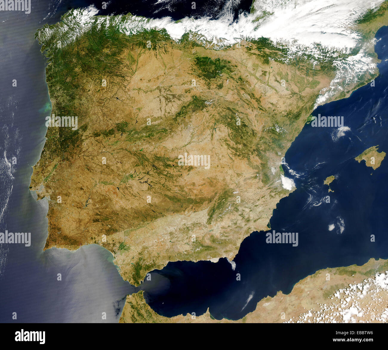 Iberian peninsula aerial satellite image hi-res stock photography and ...