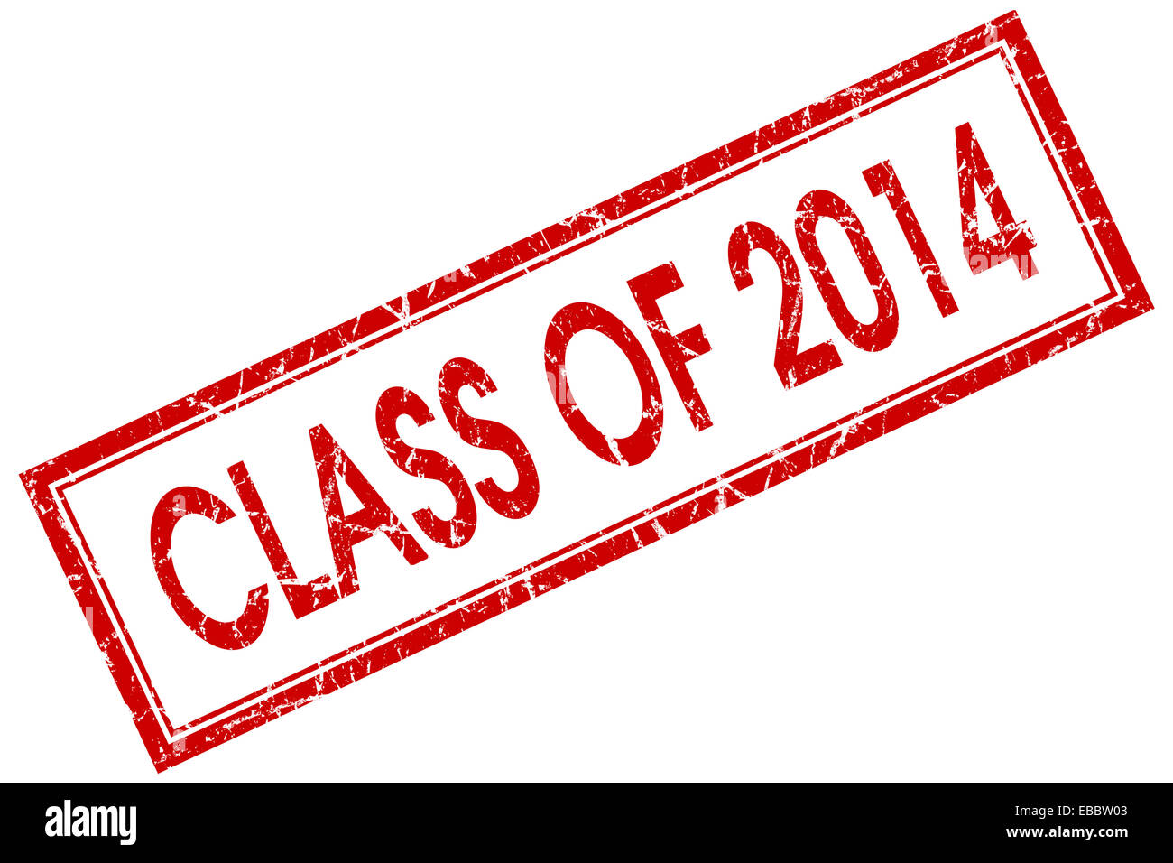 class of 2014 red square stamp isolated on white background Stock Photo ...