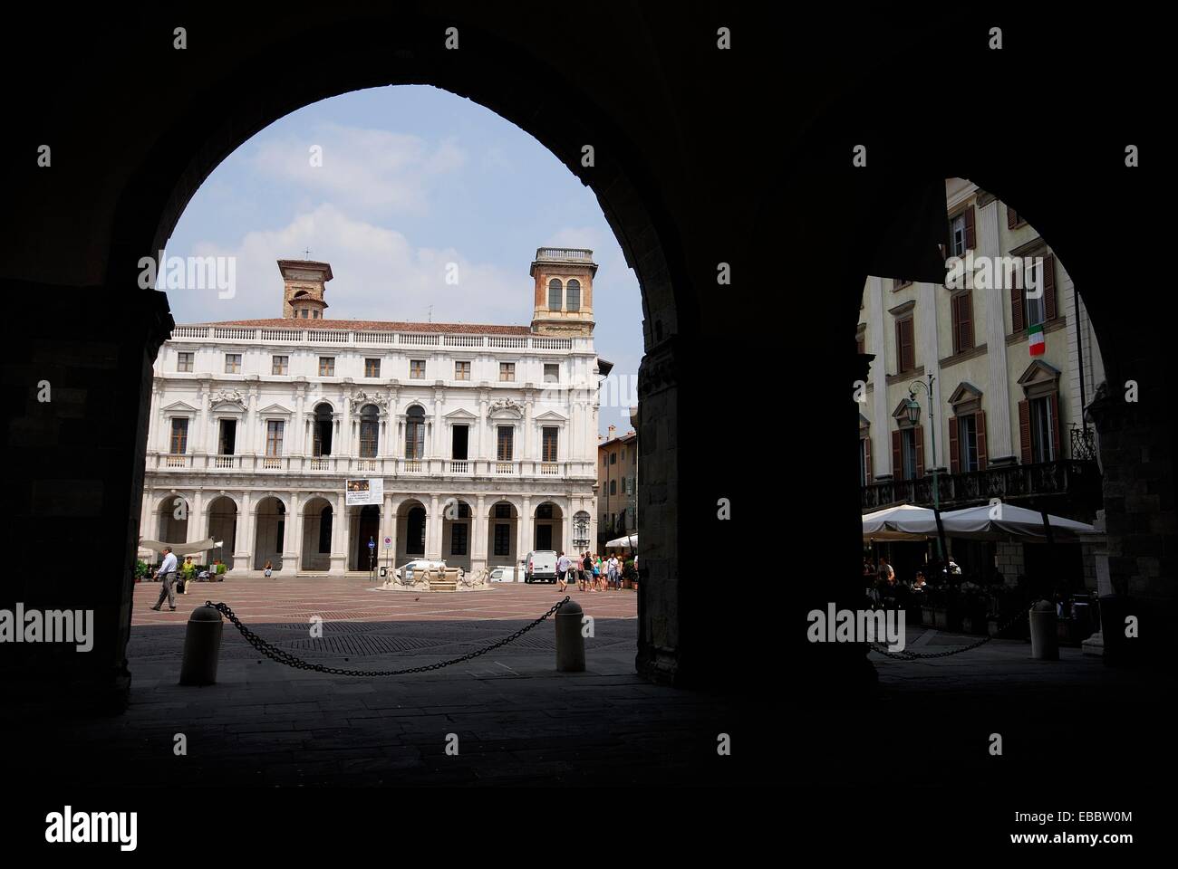 Piazza Vecchia of Bergamo, Lombardy, Italy Stock Photo - Alamy