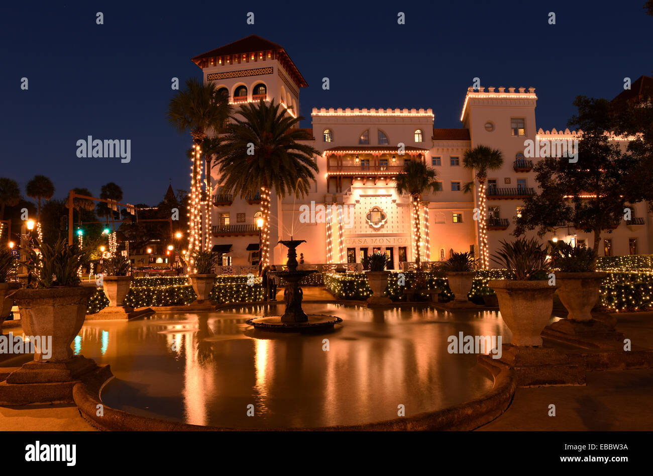 Casa Monica Hotel during St. Augustine's Nights of Lights in St ...