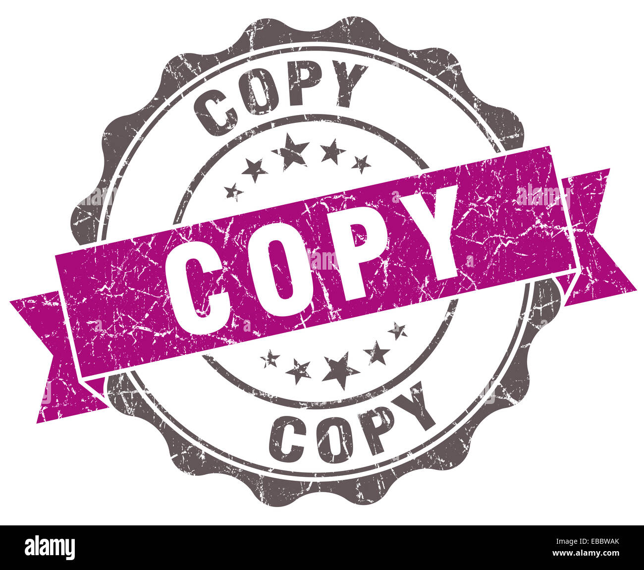 Copy violet grunge retro style isolated seal Stock Photo - Alamy
