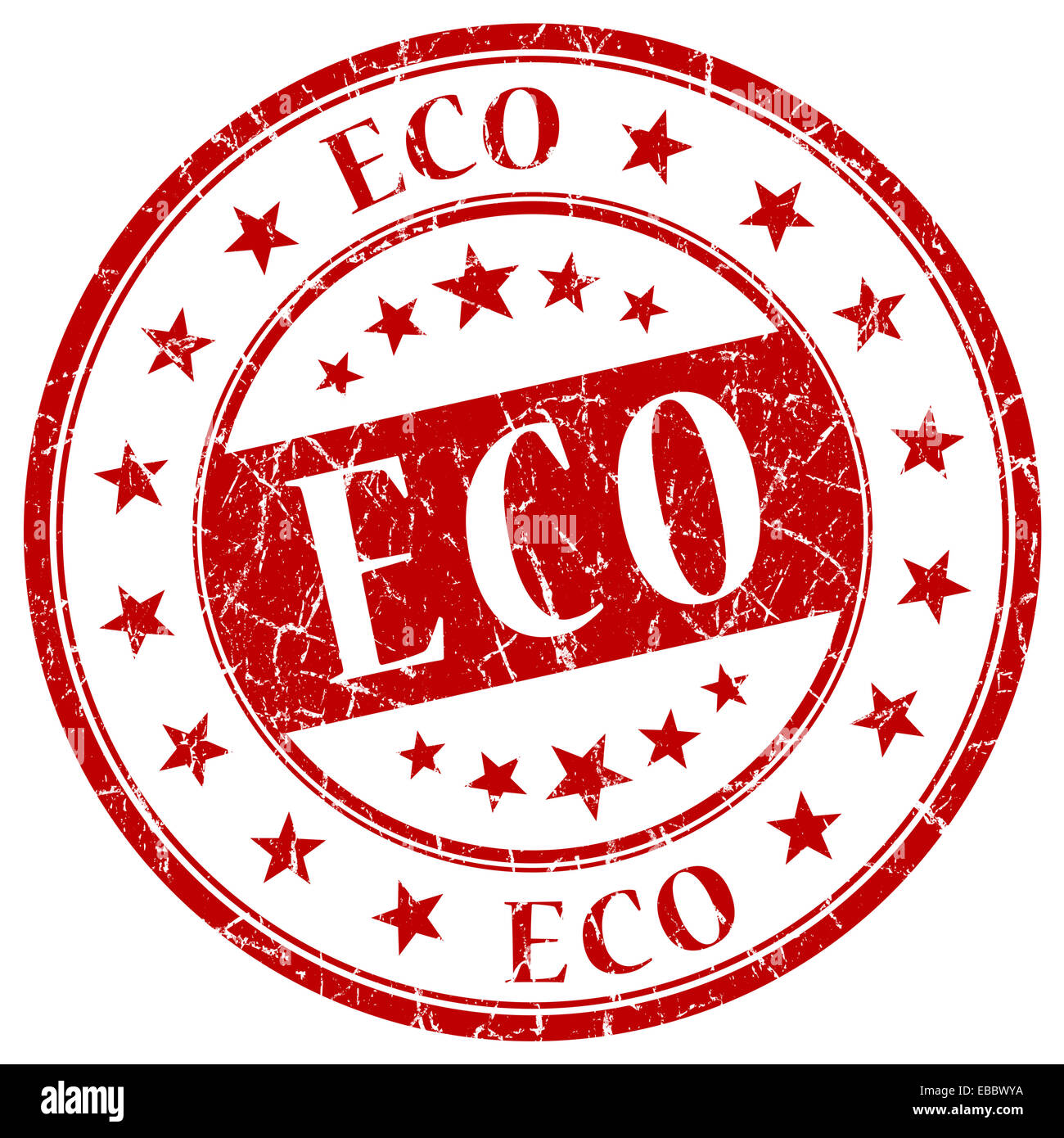 Eco Red Stamp Stock Photo - Alamy