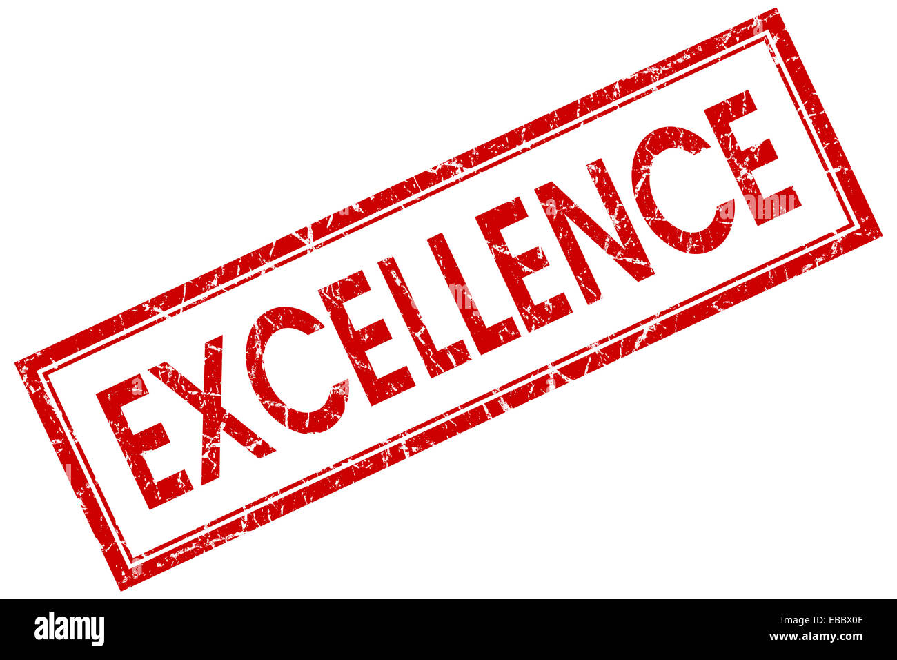 Excellence red square grungy stamp isolated on white background Stock ...