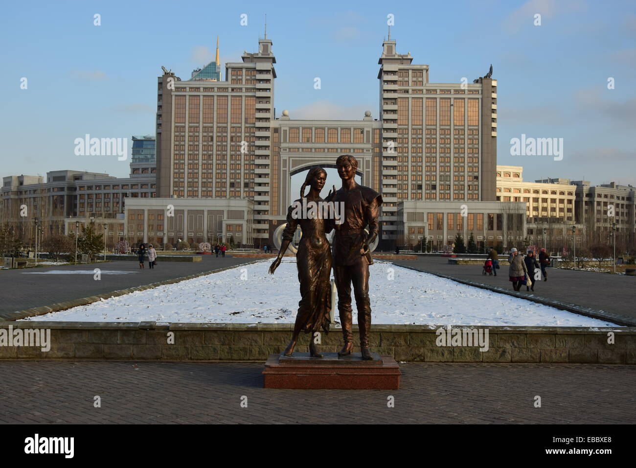 A statue in the streets of Astana, capital of Kazakhstan Stock Photo ...