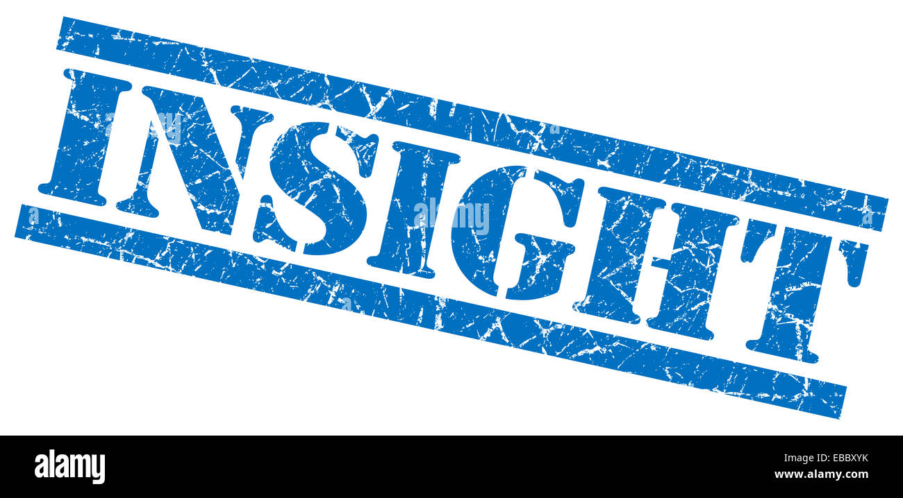 insight blue grungy stamp on white background Stock Photo - Alamy