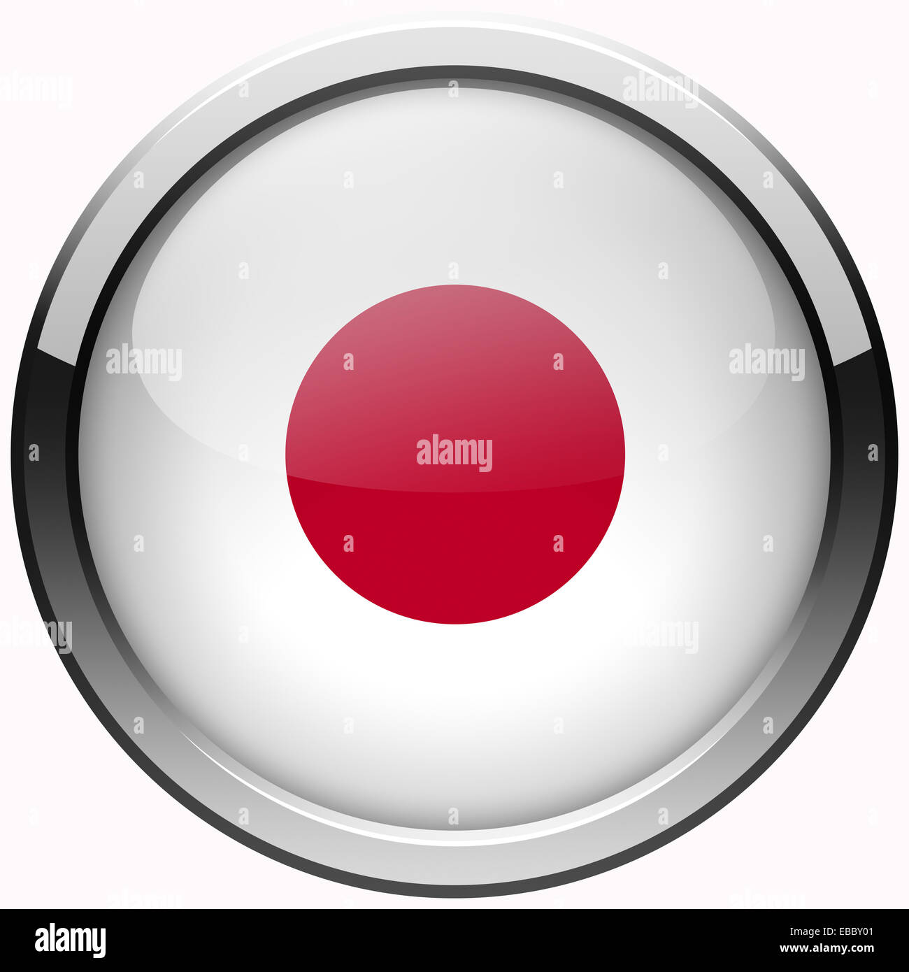 japan flag gel metal button Stock Photo - Alamy