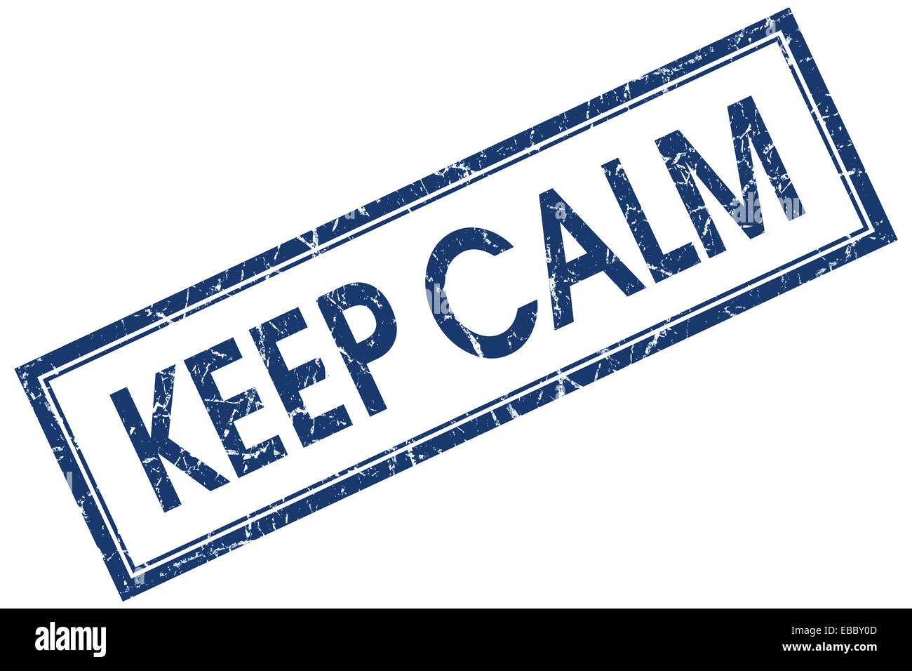 keep calm blue square stamp isolated on white background Stock Photo ...